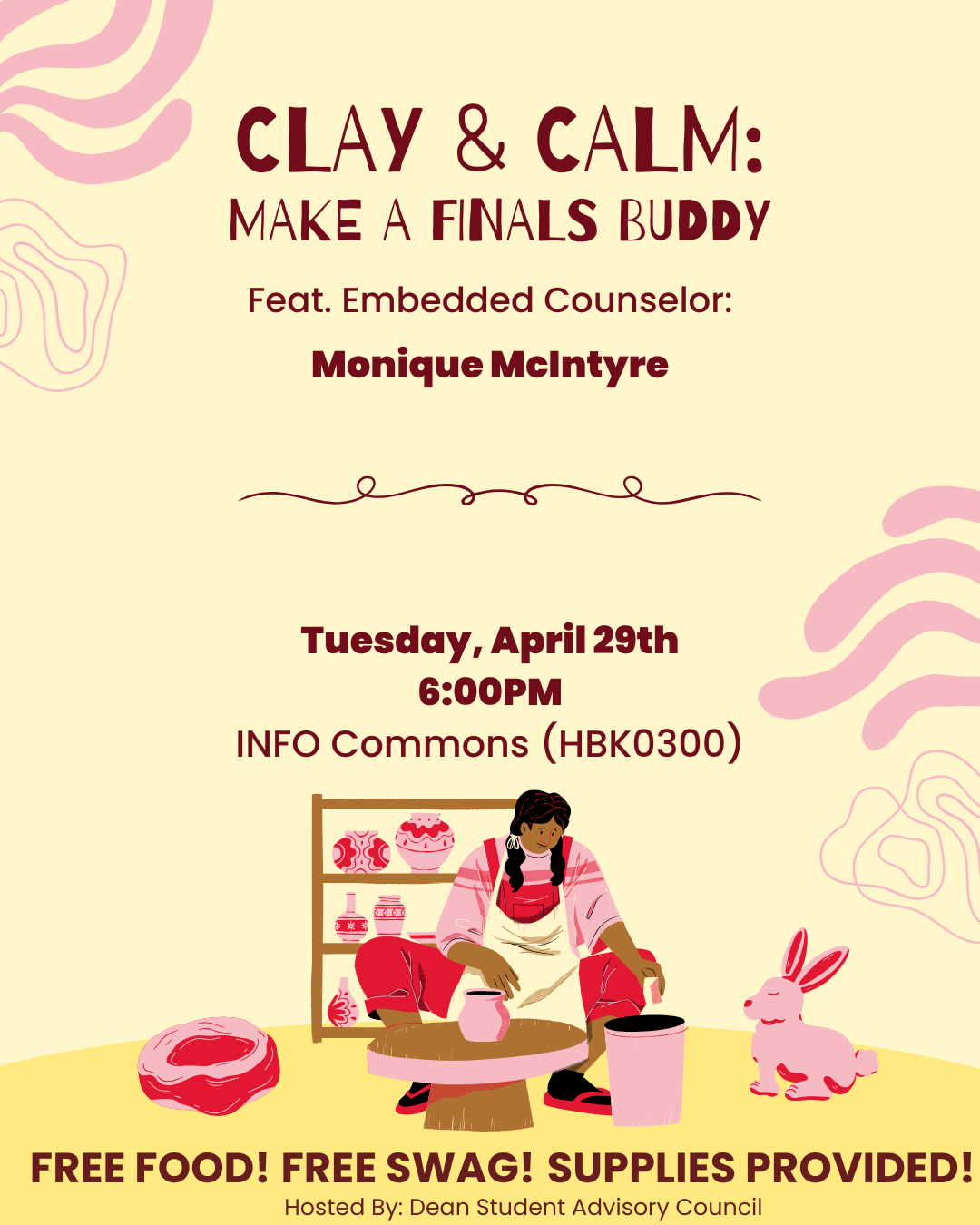 Clay & Calm: Make a Finals Buddy - College of Information (INFO)